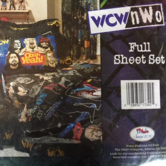 Bibb | Bedding | Rare Vintage Wcw Nwo Wrestling Sheets New Size Full ...